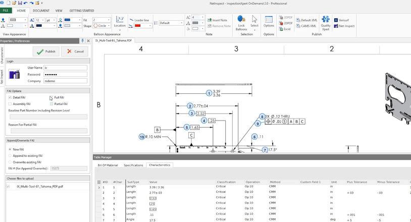 How to Upload your AS9102 FAI to Net-Inspect
